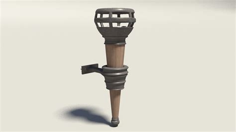 Torch With Holder 3d Model 50 Obj Ma Free3d