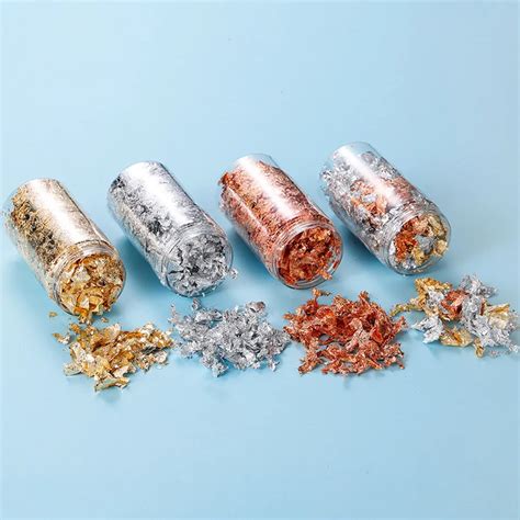 1box Gold Leaf Flakes Sequins Glitters Epoxy Resin Filling Gold Foil