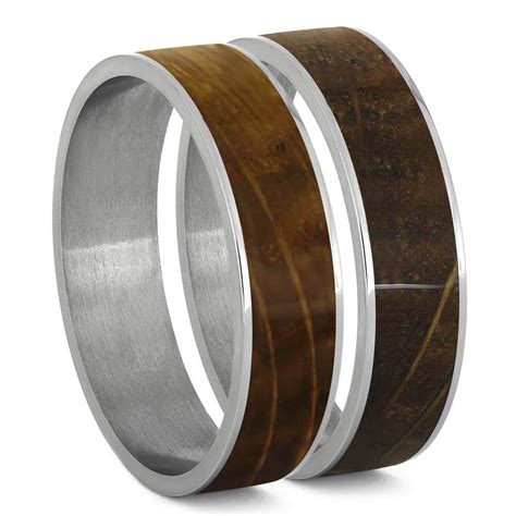 Whiskey Barrel Wood Inlays For Modular Rings Jewelry By Johan