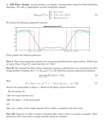 4 FIR Filter Design In This Problem We Design A Chegg