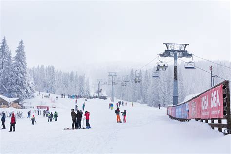 파노라마 스키 리조트 Kopaonik 벨그라드발 스키어인 리프트 소나무 건물 외관에 대한 스톡 사진 및 기타 이미지 건물