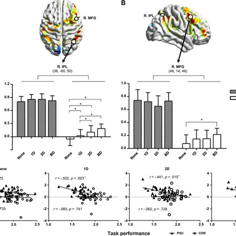 The Brain Activation Patterns And The Correlation Between The