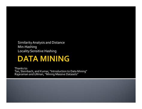 Unit 1 Measuring Similarity And Dissmilarity Ppt