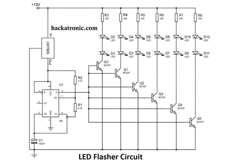 Flashing Led Circuit 555 Timer