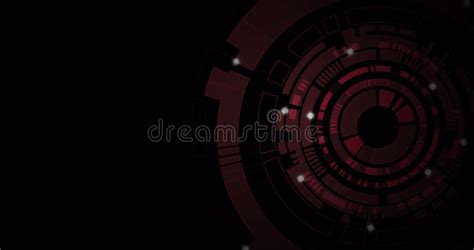 Image Of Scope Scanning And Digital Data Processing Over Black Background Stock Image Image Of