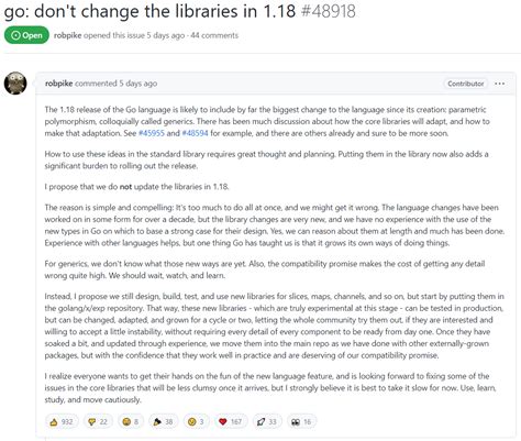Go 语言之父不要在 Go 标准库中使用泛型 Linuxeden开源社区