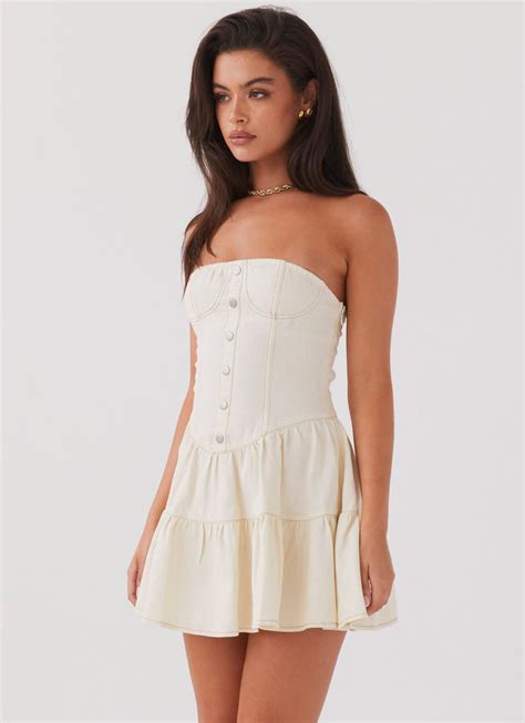 Adriana Denim Bustier Dress Antique Peppermayo