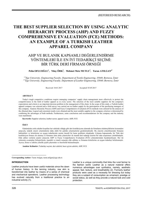 Pdf The Best Supplier Selection By Using Analytic Hierarchy Process Ahp And Fuzzy