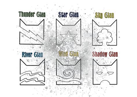 Warrior Cat Clan Symbols Png Svg Jpeg Instant Download No Glitter