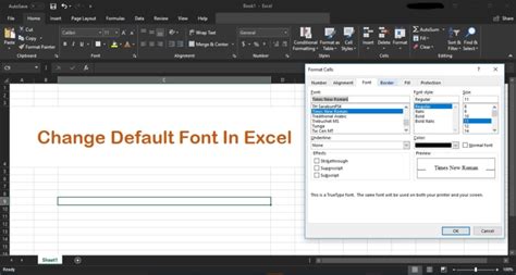 How To Change Default Font In Excel Technoresult