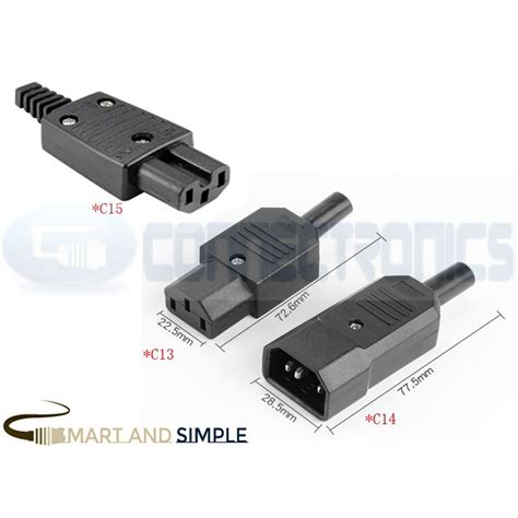 Iec Power Plug Socket C13 C14 C15 Connector 10a 250v Shopee Malaysia