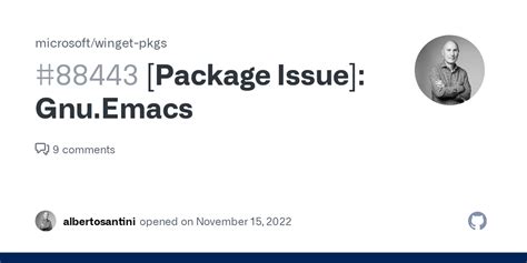 Package Issue Gnuemacs · Issue 88443 · Microsoftwinget Pkgs · Github