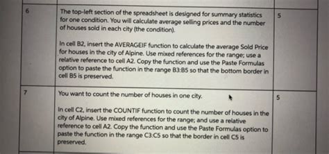 5 The Top Left Section Of The Spreadsheet Is Designed For Summary