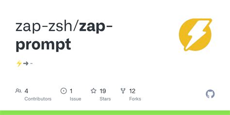 Github Zap Zshzap Prompt ⚡