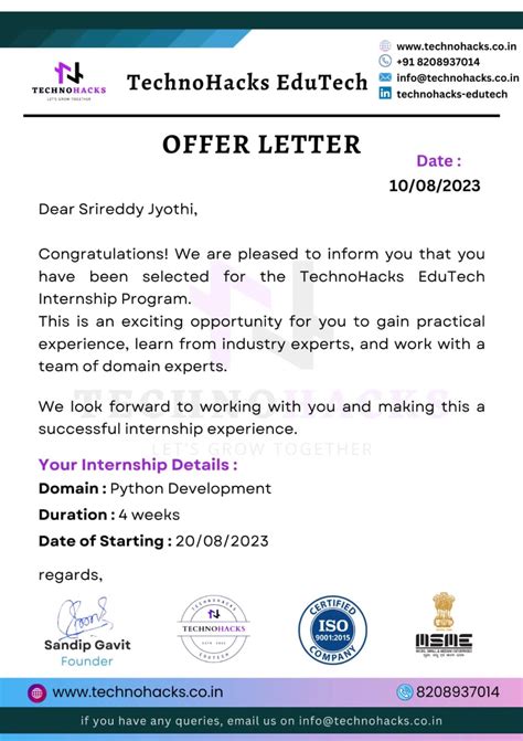 It Really Happy To A Part Of Python Development Technohacks Edutech