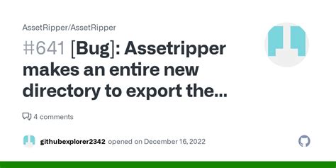 Bug Assetripper Makes An Entire New Directory To Export The Game If The Folder Has Spaces