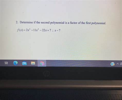Answered Determine If The Second Polynomial Bartleby