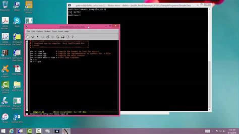 Simple Compiling Of C Program In Unix Youtube
