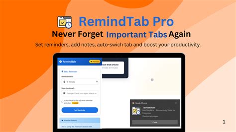 Remind Tab Pro Never Forget Important Tabs Again
