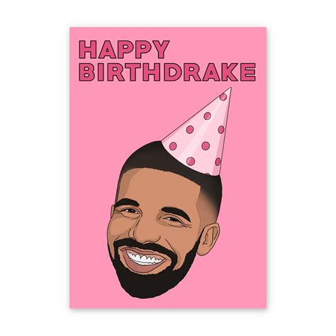 Happy Birthdrake Greeting Card Confettimyparty