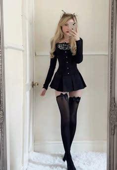 Skirt With Stockings Outfit Asian