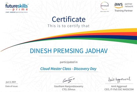Dinesh Jadhav On Linkedin Completed The Aws Cloud Masterclass Discovery Day With Ethnus In…