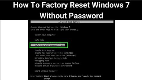 How To Factory Reset Windows 7 Without Password Buzzrush
