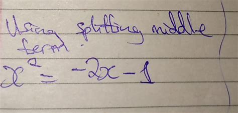 Using Splifing Niddlex2 −2x−1 Filo