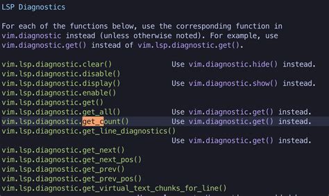 Bug Depracated Call To Vim Lsp Diagnostic Get Count Issue Nvim Lualine Lualine Nvim