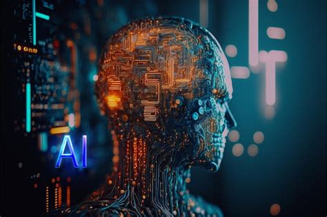 인공지능 신기술 과학 미래 추상적인 인간의 두뇌 Ai 기술 Cpu 중앙처리장치 칩셋 빅데이터 머신러닝과 사이버 마인드 지배