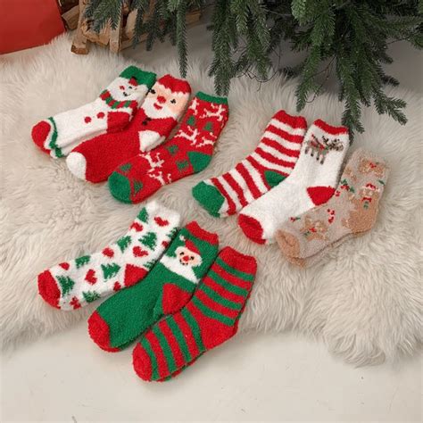 블루씨티 [x Mas 3켤레set] 메리 데이 크리스마스 트리 성탄절 수면양말 3켤례 세트 3type 위시버킷