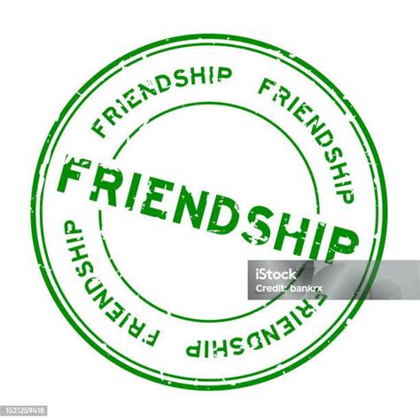 그런지 녹색 우정 단어 흰색 바탕에 둥근 고무 인감 스탬프 1에 대한 스톡 벡터 아트 및 기타 이미지 1 개념 경외감 Istock