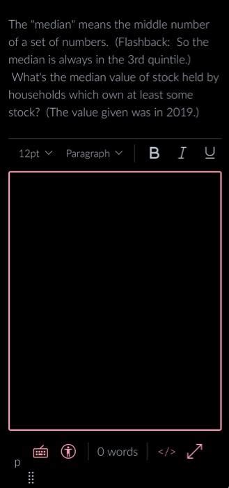 Solved The Median Means The Middle Number Of A Set Of Chegg Com
