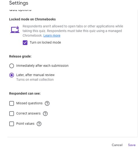 Can The View Accuracy Link That Students See After Submitting A Form Quiz Assignment Be REMOVED