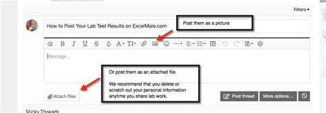 How To Post Your Lab Test Results On ExcelMale Com Excel Male Health Forum