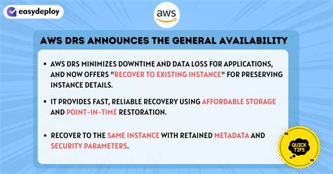 Aws Datarecovery Cloudcomputing Awsservices Easydeploy
