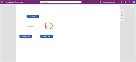 powerapps timer control