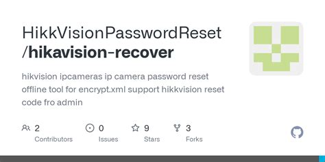Github Hikkvisionpasswordresethikavision Recover Hikvision Ipcameras Ip Camera Password