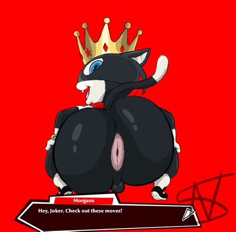 Rule 34 Anthro Anus Ass Atlus Balls Big Anus Big Butt Black Body Black Fur Blue Eyes Clothing