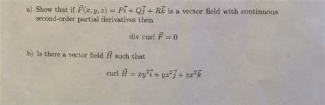solved show that if vector f x y z p vector i q
