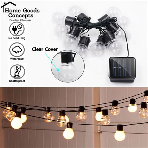 [local Ready Stocks] Solar Led String Lights Outdoor 10 20 30 Bulbs Waterproof 8 Modelo