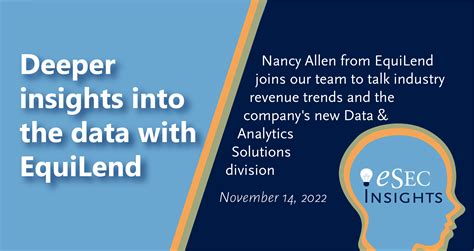 Podcast Deeper Insights Into The Data With Equilend Eseclending