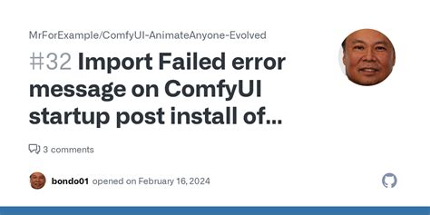 Import Failed Error Message On Comfyui Startup Post Install Of Comfyui Animateanyone Evolved