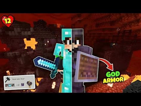 Finally I Made A Powerful Netherite Armor In My Minecraft Pe Survival Series Bigshot