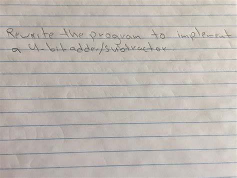 solved ex7 26 vhd 8 bit binary adder subtractor using std