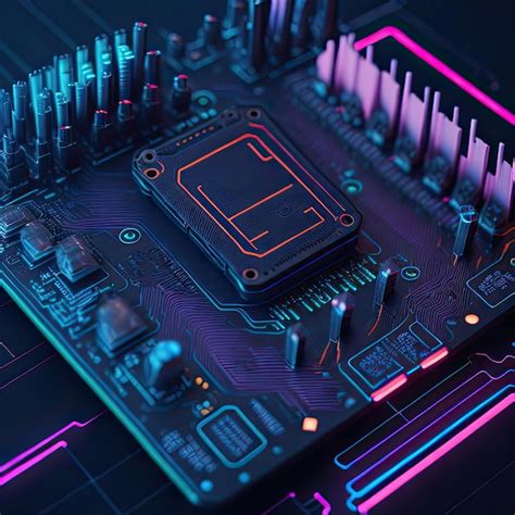 Premium Ai Image Central Computer Processor Integrated Microchip Circuit Board