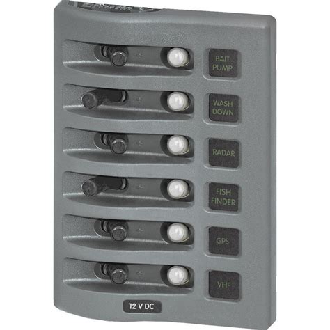 Blue Sea 4376 Weatherdeck Water Resistant Circuit Breaker Panel 6