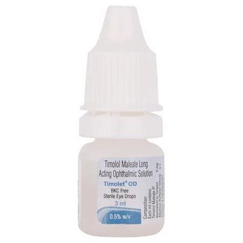 Timolet Od Eye Drop For Glaucoma Bottle Size 3 Ml At ₹ 85 Piece In