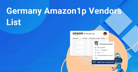 Germany Amazon 1p Vendors Database 980 Opt In Contacts