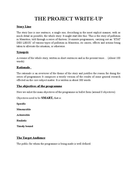 The Project Write Up Pdf